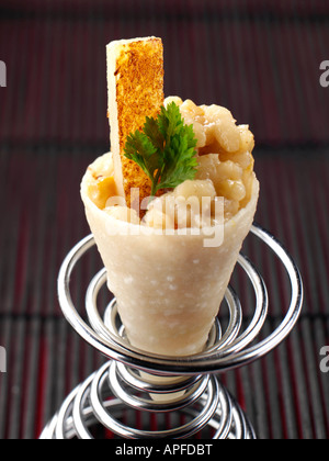 Pumpkin Risotto canape gourmet editorial food Stock Photo - Alamy