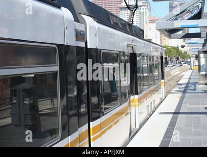 Los Angeles Metro Blue Line at Downtown Long Beach Station in City of ...