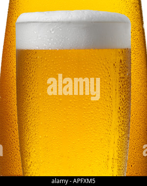 Beer. Two cold beers. Draft beer. Draft ale. Golden beer. Golden ale ...