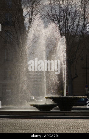 Water feature fountain on the roundabout outside the harbour. Larnaca ...