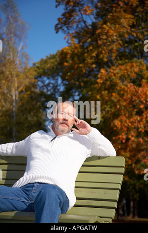 Old man chilling Stock Photo - Alamy