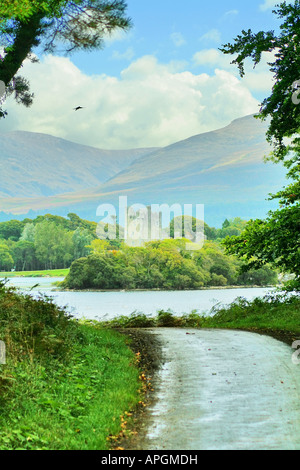 View of Killarney Lake in sunny day. Killarney Lake is a scenic spot in ...