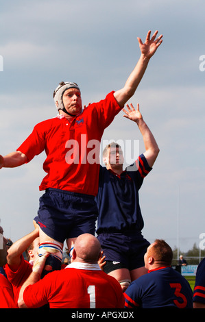 Rugby line out Stock Photo - Alamy