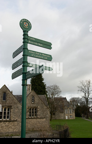 tourist information post in cumbria Stock Photo - Alamy