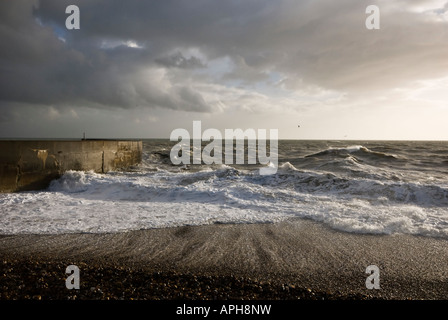 Storm English Channel Hail storm force winds Stock Photo - Alamy