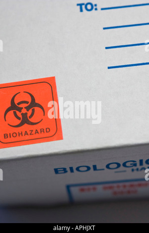 Biohazard Labeled Biological Specimen Cardboard Box for Blood Draw and ...