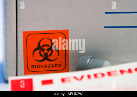 Biohazard Labeled Biological Specimen Cardboard Box for Blood Draw and ...
