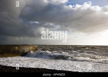 Storm English Channel Hail storm force winds Stock Photo - Alamy