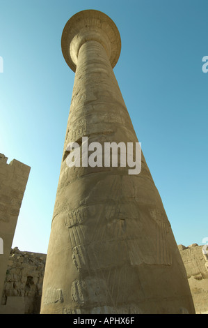 Lotus column at the Temple of Karnak in Egypt Stock Photo - Alamy