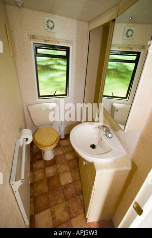 Interior of a luxury static caravan sited on a caravan park Stock Photo ...