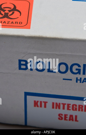 Biohazard Labeled Biological Specimen Cardboard Box for Blood Draw and ...