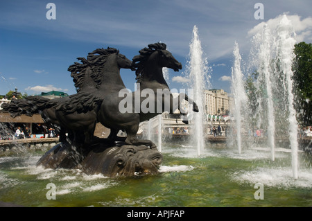 Landmarks in the beautiful Alexander Garden near the ancient Kremlin ...