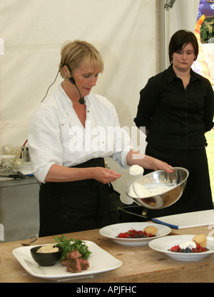 TV celebrity chef, Lesley Waters giving public cookery demonstration ...