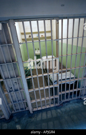 ALCATRAZ INTERIOR JAIL VIEW LOOKING SOUTH FROM THIRD LEVEL GUARD ...