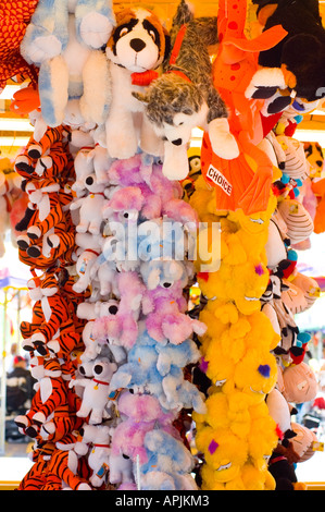 Stuffed toys game prizes display at Moomba Festival in Melbourne Stock ...