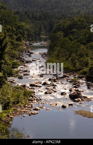 White water rafting Tully Gorge State Forest Queensland Australia Stock ...