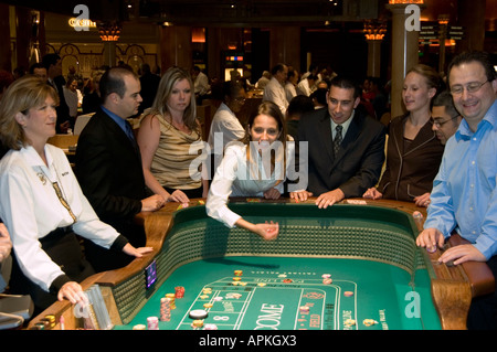 Craps table in Las Vegas Nevada Caesars Palace and Casino Stock Photo ...