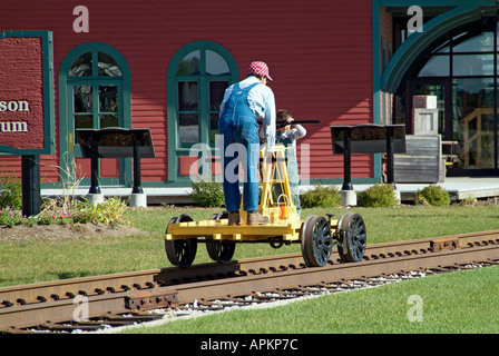 Railroad hand car Stock Photo - Alamy