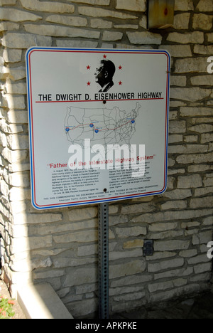 Dwight Eisenhower interstate highway system sign Stock Photo - Alamy
