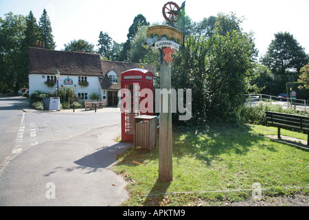 Village Sign Gomshall Surrey UK Stock Photo - Alamy
