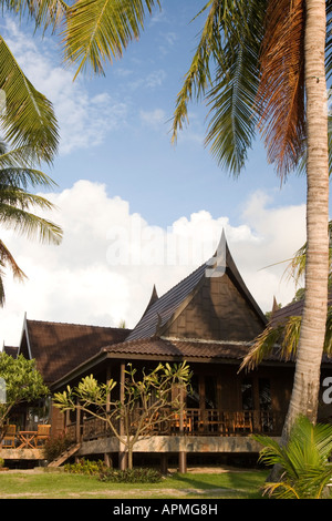 Bungalows and Hat Rin Nok beach Ko Pha Ngan island Thailand Stock Photo ...