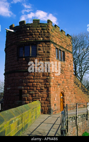 King Charles Tower on the city wall in the historic city of Chester the ...