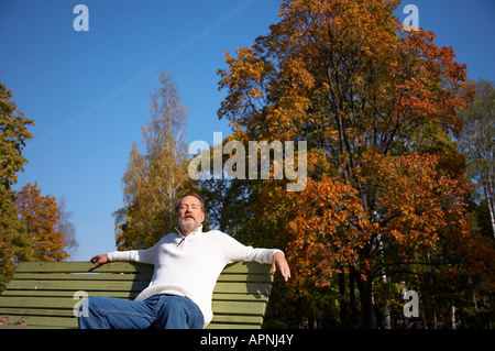 Old man chilling Stock Photo - Alamy