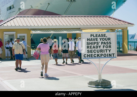 security checkpoint at the port of saint maarten for cruise ship ...