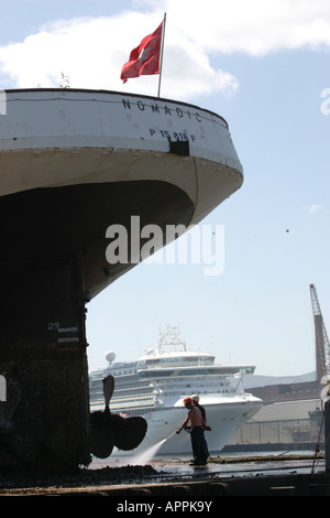 SS Nomadic arrives back in Belfast, Northern Ireland Stock Photo - Alamy