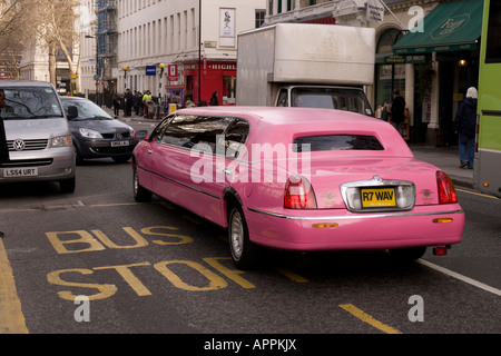 Pink stretch limousine Stock Photo - Alamy