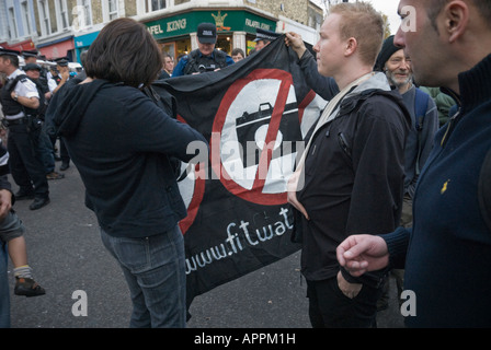 Police Forward Intelligence Team photographers photographing protestors ...