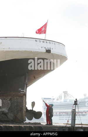 SS Nomadic arrives back in Belfast, Northern Ireland Stock Photo - Alamy
