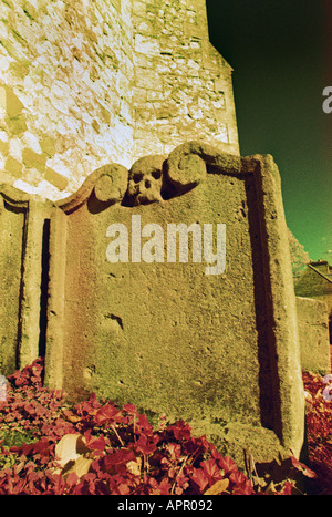 Red Skull Gravestone Stock Photo - Alamy