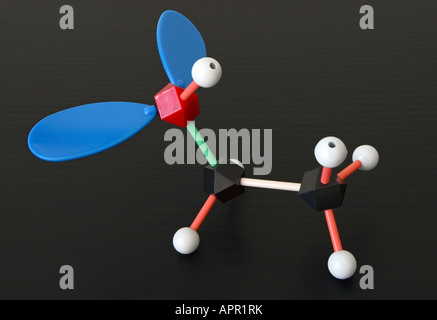 Ethanol, ethyl alcohol C2H5OH molecule. Molecular model. 3D rendering ...