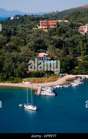 San Stephanos Village and Harbour, Corfu, Greece Stock Photo - Alamy