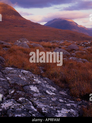 Beinn Alligin and Liathach viewed from Beinn Damh, Torridon, Wester ...
