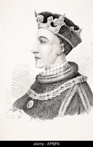 Portrait of King Henry the Fifth, Henry V of England, born 1388, began ...
