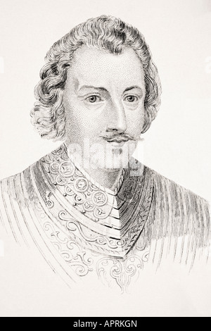 Sir Philip Sidney 16th century poet, courtier and soldier; Black and ...