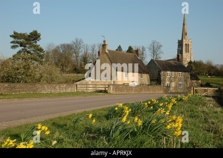 St Nicholas church, Bulwick village, Northamptonshire, England, UK ...