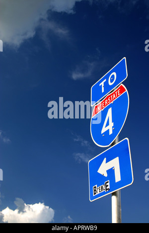 Florida Interstate road sign map Stock Photo - Alamy