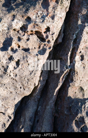 Limestone at Harboro Rocks near Brassington in the Peak District ...