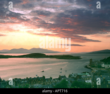 Oban town centre as seen from McCaigs Tower, Argyll Stock Photo - Alamy