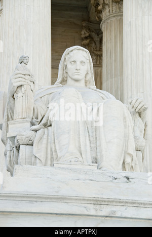Contemplation of Justice statue at US Supreme Court building ...