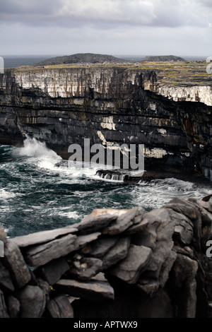 The Black Fort, Inis Mór, Aran Islands, County Galway Stock Photo - Alamy