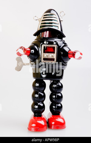 Toy clockwork robot Stock Photo - Alamy