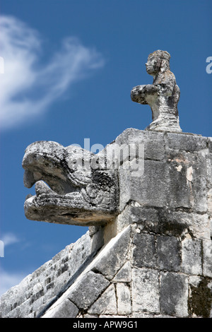Stone carvings at Chichen Itza, Quintana Roo, Yucatan, Mexico, North ...