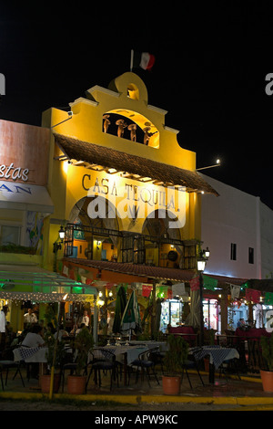 Restaurants at night Cancun Quintana Roo Mexico Stock Photo - Alamy