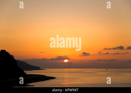 Sunset sky, Black Sea, Rize, Turkey Stock Photo - Alamy