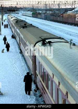 Provodnitsas Trans Siberian railway Russia Stock Photo - Alamy