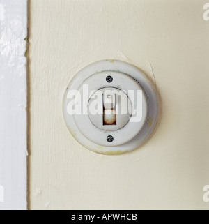Old light switch Stock Photo - Alamy